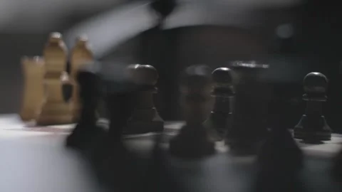 Chess pieces with great depth of field b... | Stock Video | Pond5