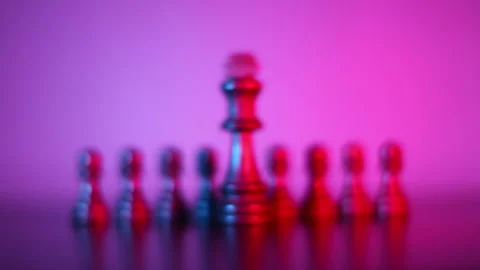 chess pieces with red and blue colors. k... | Stock Video | Pond5