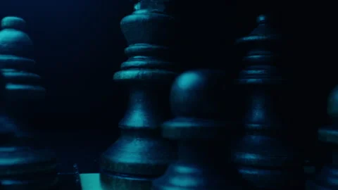 Chess pieces on wooden chessboard before... | Stock Video | Pond5