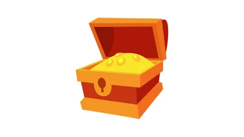 Gold Chest Icon Stock Video Footage | Royalty Free Gold Chest Icon ...