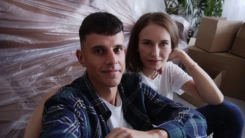 Chest-up shot of young caucasian couple ... | Stock Video | Pond5