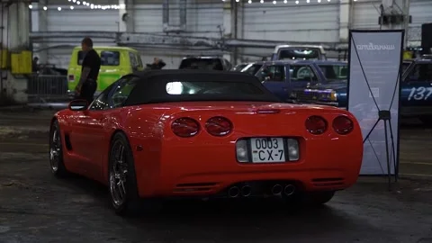 CHEVROLET CORVETTE C5. At a car show. Pa... | Stock Video | Pond5
