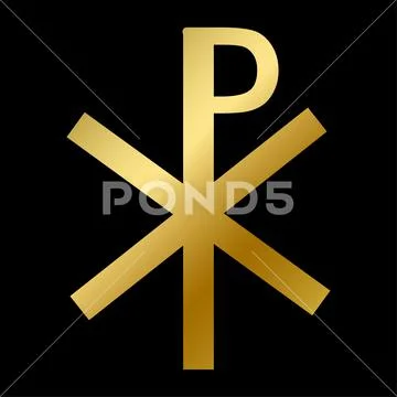 Chi rho symbol isolated christianity religion sign: Graphic #131021649