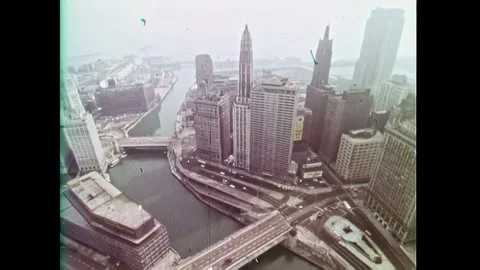 Chicago 1960s - chicago roads and high-r... | Stock Video | Pond5