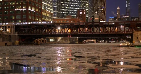 Chicago River Frozen Stock Videos – Royalty-Free HD & 4K Videos