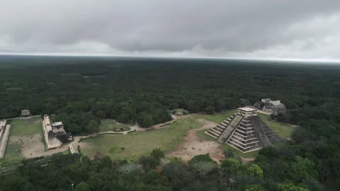 Chichen Itza Aerial Pyramid Maya Ruins M... | Stock Video | Pond5
