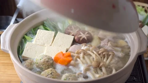Chicken Nabe, japanese hot pot | Stock Video | Pond5