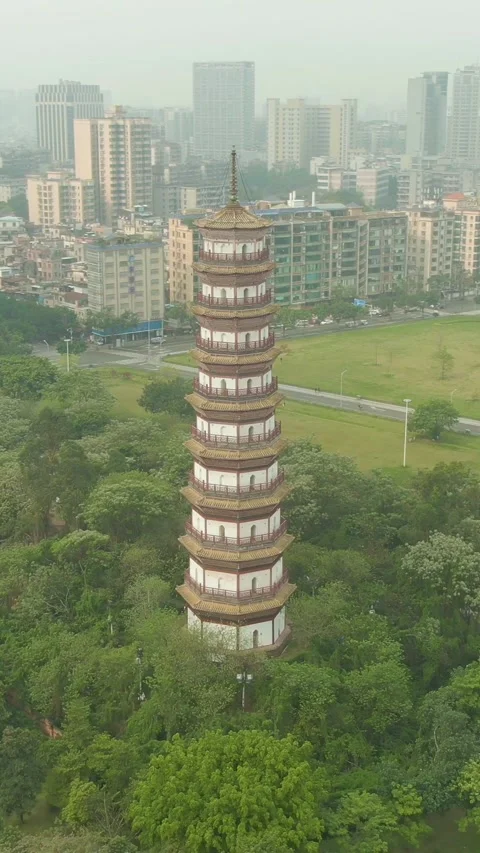 Chigang Pagoda Stock Footage ~ Royalty Free Stock Videos | Pond5