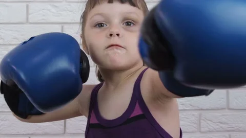Little Girl Boxing Stock Footage ~ Royalty Free Stock Videos | Pond5