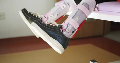 Child cerebral palsy disability, legs or... | Stock Video | Pond5