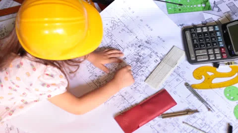 Child Constructor Architect Construction... | Stock Video | Pond5