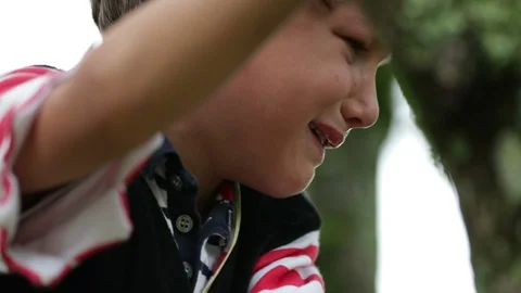 Child crying in tears. Real life authent... | Stock Video | Pond5