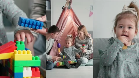 child development, adorable cute little ... | Stock Video | Pond5