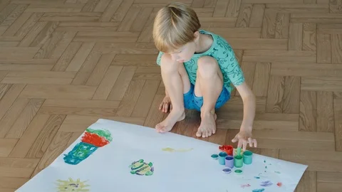 Flower Child Draw Stock Video Footage | Royalty Free Flower Child Draw ...