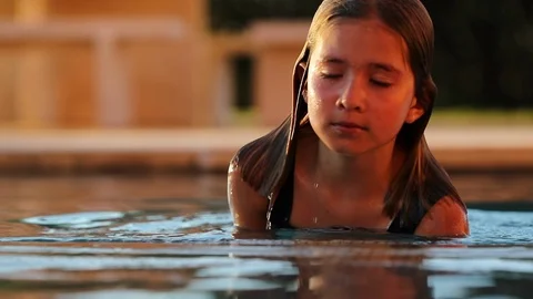 Girl Swimming Pool Child Stock Video Footage | Royalty Free Girl ...