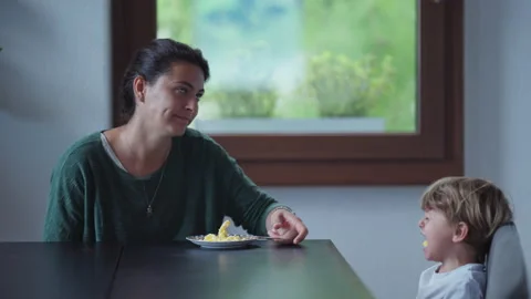 Child hitting hand and crying in front m... | Stock Video | Pond5