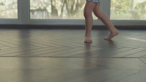 child kid barefoot legs playing with bal... | Stock Video | Pond5