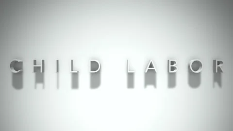 Child Labor 3D title animation with shad... | Stock Video | Pond5