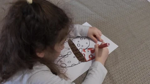 Child with marker drawing a butterfly. K... | Stock Video | Pond5