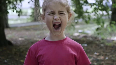 Child Shouting Loud. Portrait of Shocked... | Stock Video | Pond5