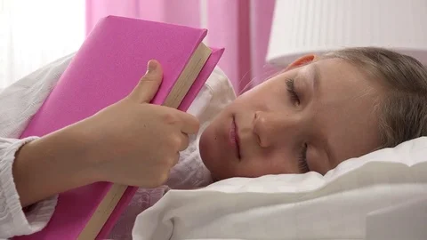 Child Sleeping after Reading Book, Littl... | Stock Video | Pond5