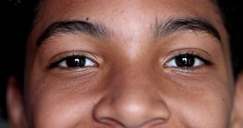 Child staring camera, macro close-up kid... | Stock Video | Pond5