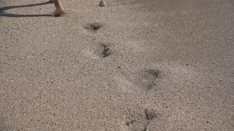Child Walking on Beach, Coastline, Sand ... | Stock Video | Pond5