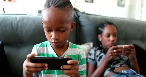 Children addicted to technology, kids wa... | Stock Video | Pond5