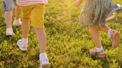 Kids Feet Running Stock Footage ~ Royalty Free Stock Videos | Pond5