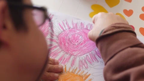 children drawing in classroom school slo... | Stock Video | Pond5