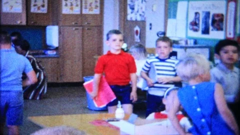 children follow the teacher out of class... | Stock Video | Pond5