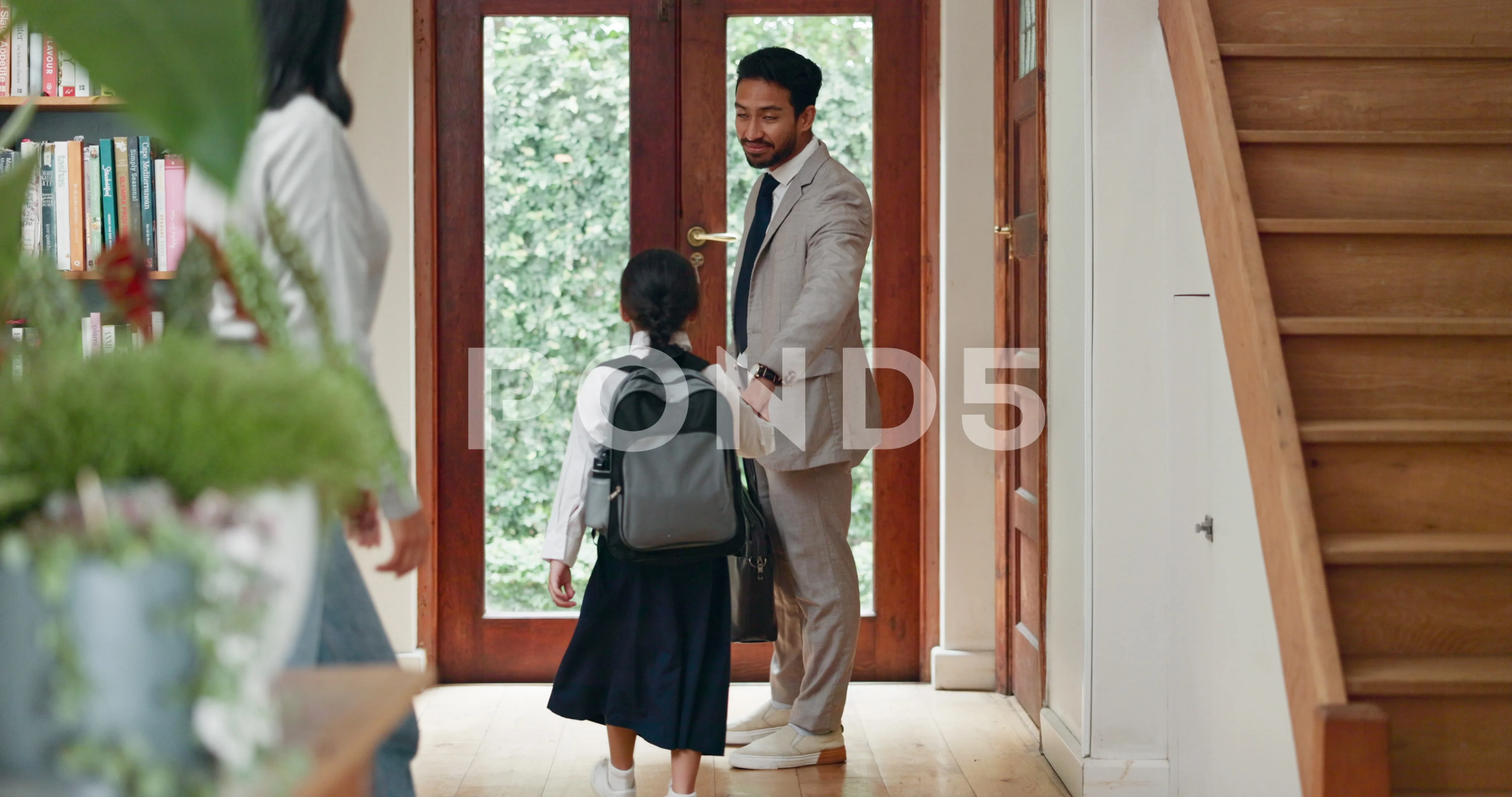 Walking To School With Parents