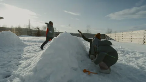 Snowball Fight Stock Footage ~ Royalty Free Stock Videos | Pond5