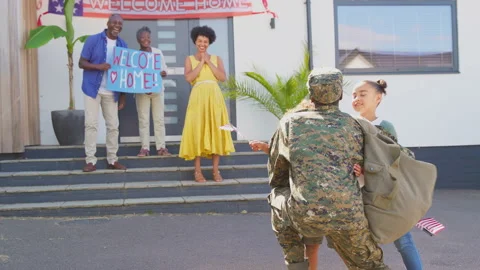 Children Hugging Dad As Multi-Generation... | Stock Video | Pond5