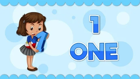 Children Learning Number 1 with Girl Hol... | Stock Video | Pond5