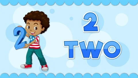 Children Learning Number 2 with Boy Hold... | Stock Video | Pond5