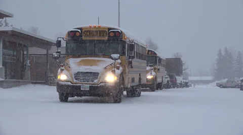 School Bus Snow Stock Footage ~ Royalty Free Stock Videos | Pond5