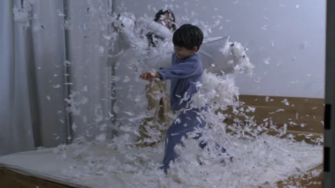 Pillow Fight Feathers Stock Videos – Royalty-Free HD & 4K Videos