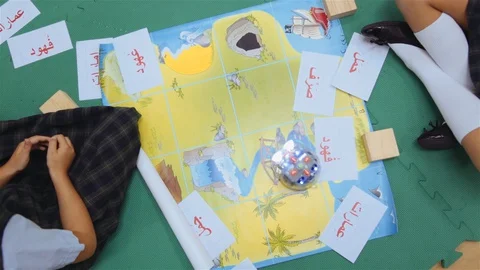 Children playing and learning with arabi... | Stock Video | Pond5