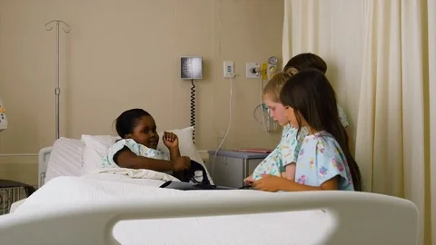 Children playing in hospital | Stock Video | Pond5