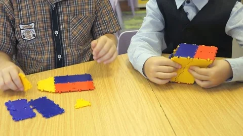 Children playing intellectual games. Clo... | Stock Video | Pond5