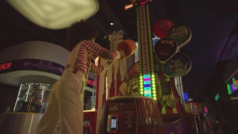 Children playing whack and win in the am... | Stock Video | Pond5