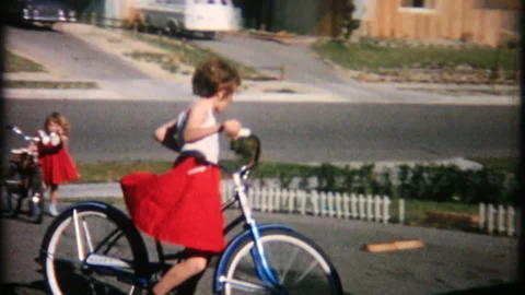 children ride bikes and tricycles in sub... | Stock Video | Pond5