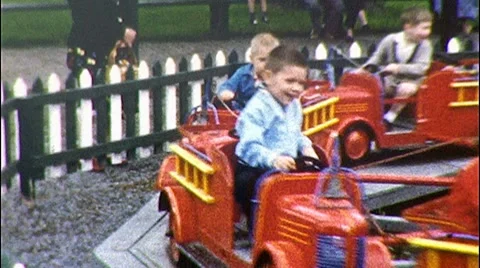 Children Ride Kiddie Ride Firetrucks Toy... | Stock Video | Pond5