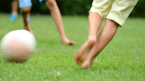 Children running after soccer ball. Kids... | Stock Video | Pond5