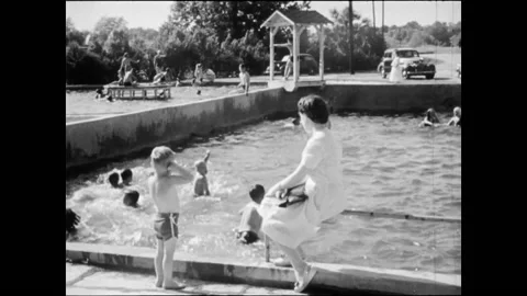 Children Swim And Play In Public Open Ai... | Stock Video | Pond5