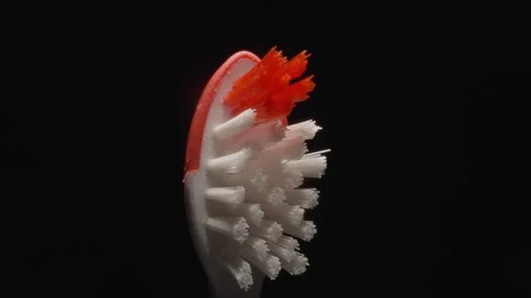 Children toothbrush with hard bristles o... | Stock Video | Pond5