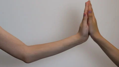 children's hands hit each other with pal... | Stock Video | Pond5