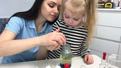 children's laboratory of chemical experi... | Stock Video | Pond5