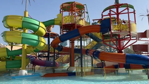 Childrens splash zone waterpark, Kids ha... | Stock Video | Pond5